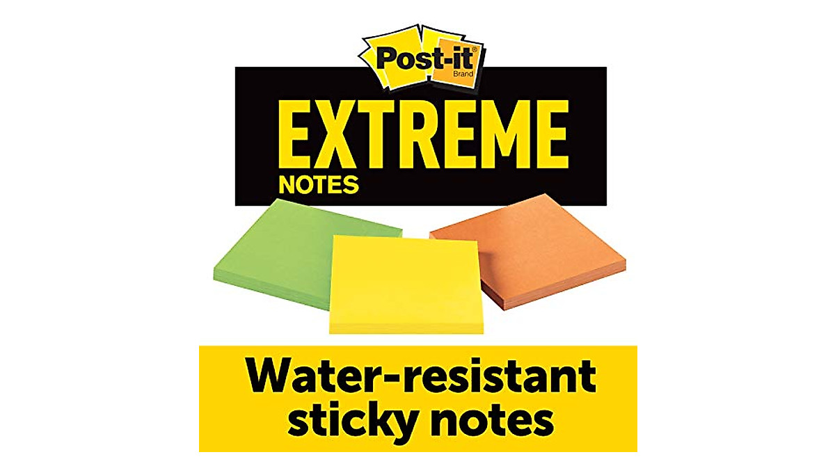 Post-it Extreme Notes - Heavy-Duty Weatherproof Sticky Notes