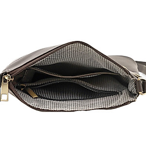 Texan Bull Leather Crossbody Bags For Women-Shoulder Strap Women Purses Travel Handbags (Brown)