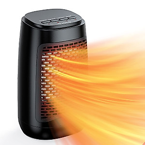 Zuvas Space Heater for Indoor Use 750W/1500W Small Electric Heaters Personal Room Heater for Office Bedroom, with Tip Over and Overheat Protection