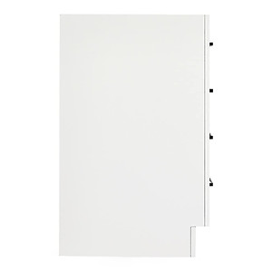 ARIEL Hepburn Bathroom Vanity Base Cabinet 48" White, Single Sink Configuration, 2 Soft Closing Doors, 9 Full Extension Dovetail Drawers, Toe Kick, Matte Black