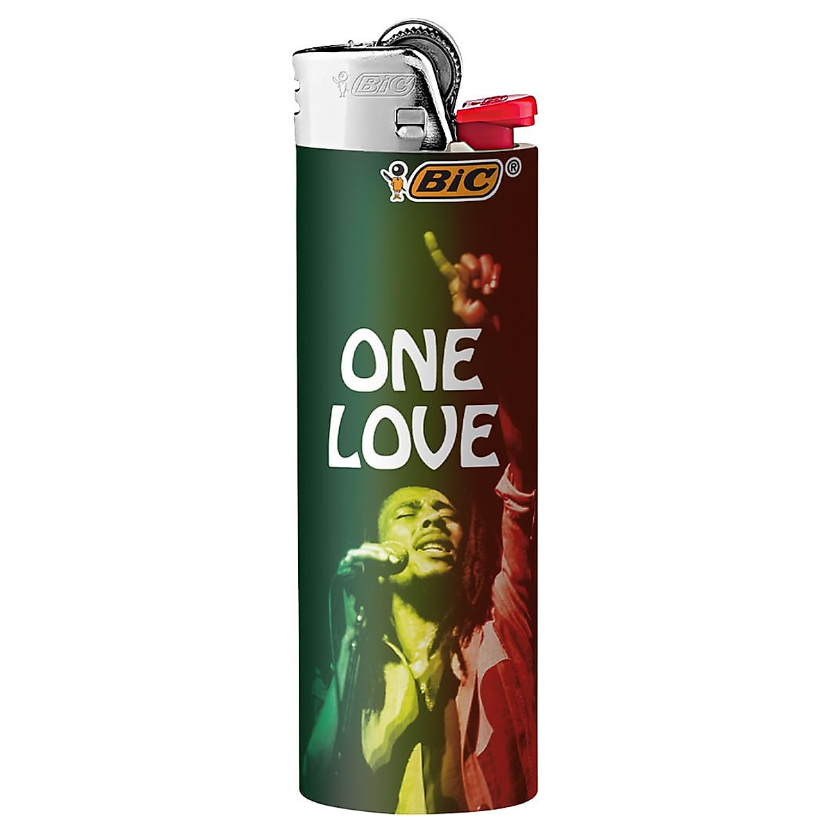 BIC Pocket Lighter, Special Edition Bob Marley Collection, Assorted Unique Lighter Designs, 8 Count Pack of Lighters