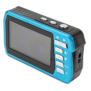 Dual Screen Digital Camera, 4K 30Fps 56MP 18X Video Recording Camera Built in Microphone, Dual Screen, Continuous Shooting, 10ft Waterproof, with 1700mAh Battery