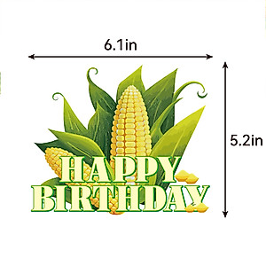 Corn Party Decorations Vegetable Corn Birthday Party Supplies Includes Corn Happy Birthday Banner Cake Topper Cupcake Toppers Balloons for Birthday Baby Shower Wedding Vegetable Party Decorations
