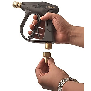 GDHXW 2 Liter Foam Cannon Pressure Washer Gun Heavy Duty Car Foam Blaster Big Mouth Adjustable Snow Foam Lance Thick Foam with 5 Nozzles and Quick Connector