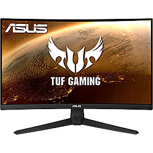 ASUS TUF Gaming 23.8” 1080P Curved Gaming Monitor (VG24VQ1B) - Full HD, 165Hz (Supports 144Hz), 1ms, Extreme Low Motion Blur, Speakers, Adaptive-sync/FreeSync Premium, Eye Care, DisplayPort, HDMI