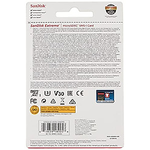 SanDisk 400GB Extreme MicroSDXC UHS-I Memory Card - C10, U3, V30, 4K, A2, Micro SD - SDSQXA1-400G-GN6MN