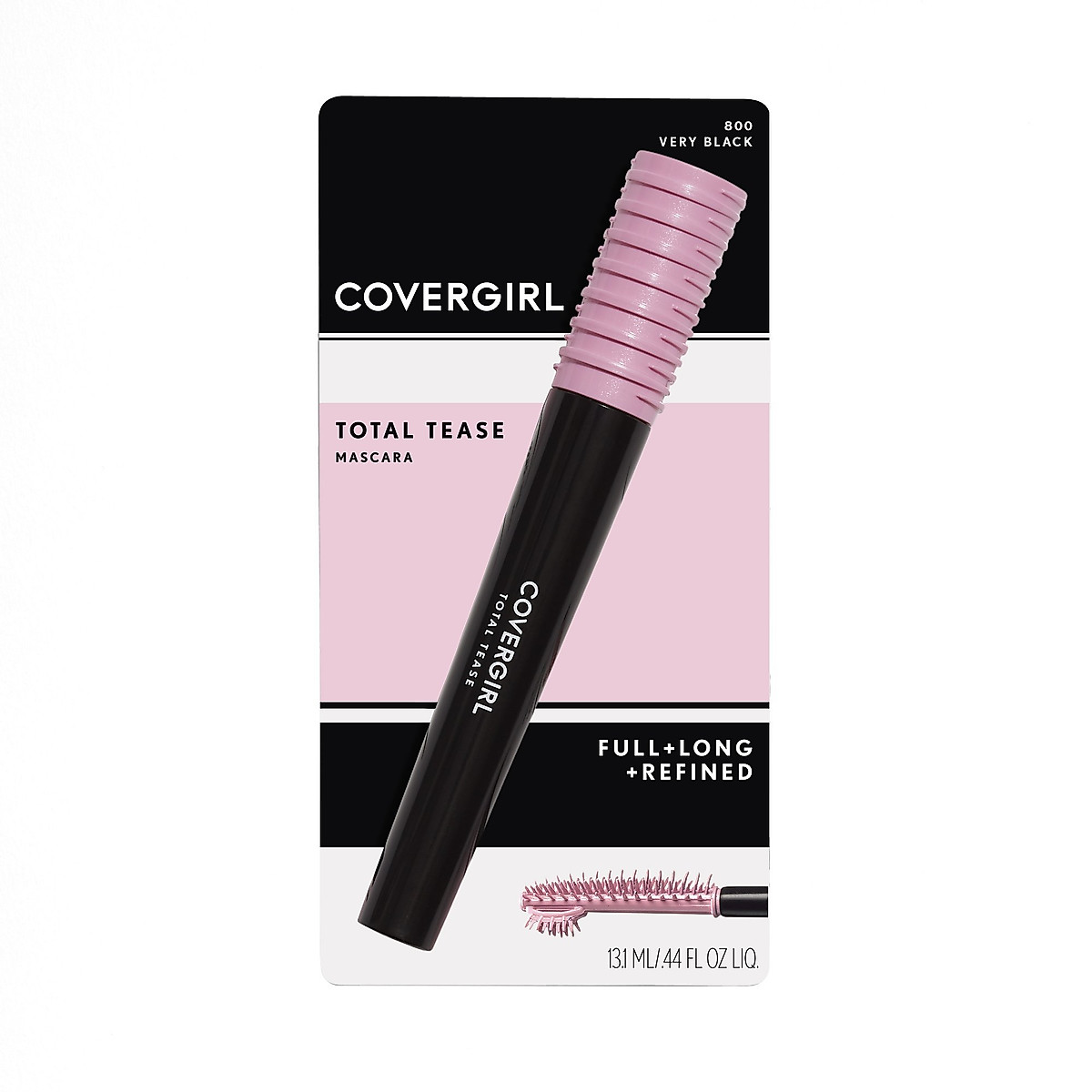 COVERGIRL Total Tease Full + Long + Refined Mascara, Very Black, .21 oz (6.5 ml) (Packaging may vary)