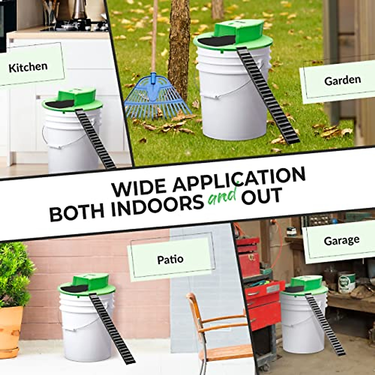 Bucket Lid Mouse Trap - Flip and Slide Humane Mouse Trap with Auto Reset Lid - Fits 5 Gallon Bucket - Multiple Catch Indoor/Outdoor Mousetraps - Reusable Smart Rodent Catcher for Mice & Small Rats