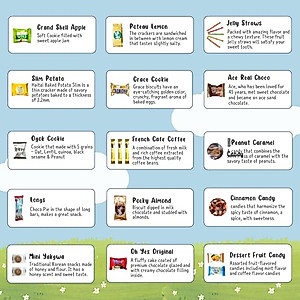 Korean Snack Box Variety Pack - 45 Count Individual Wrapped Gift Care Package Bundle Sampler Assortment Mix Candy Chips Cookies Treats for Kids Children College Students Adult