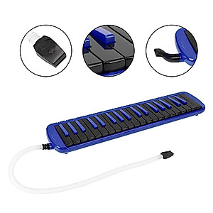 Melodica 37 Key, Melodicas Piano Blowpipe Melodica Musical Instrument(blue)