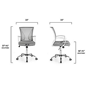EdgeMod Chartwell Office Chair in White/Grey