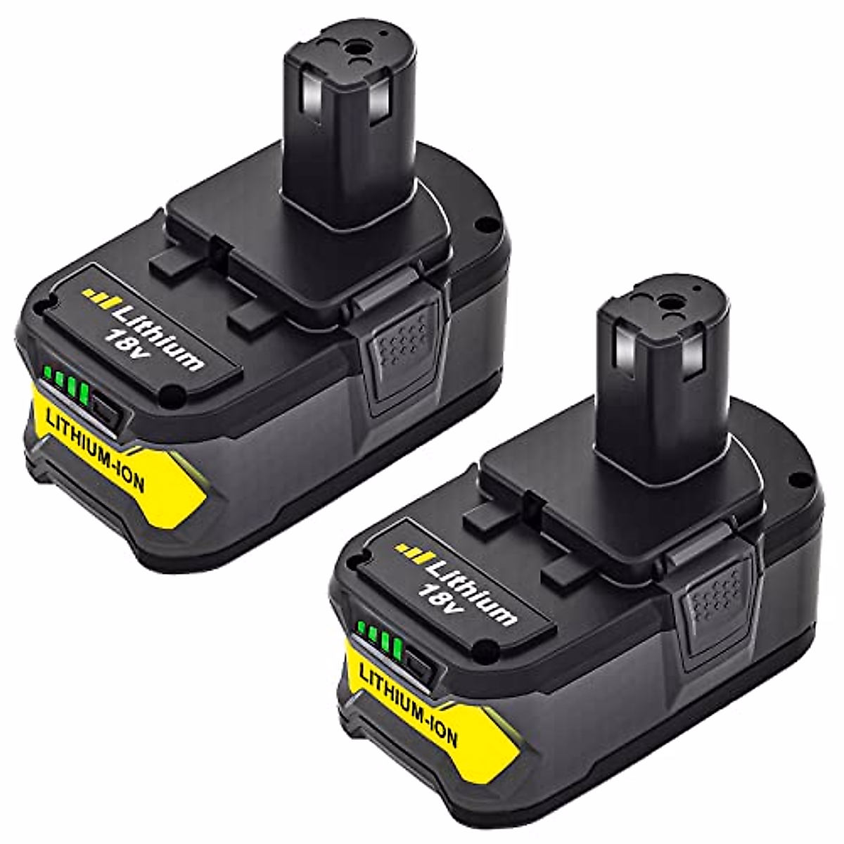 2-Pack 18 Volt P108 Battery Replacement for Ryobi 18V Lithium-Ion 6.0 Ah Battery P109 P107 P105 P104 P103 P102 P190 with LED Indicator