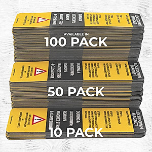 10 Pack - Lockdown Magnetic Strips for School Lockdowns - New and Improved! Durable 40mil Magnetic Strip (Black)…
