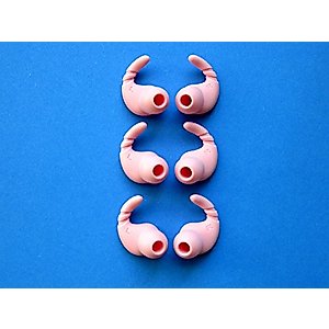 6pcs (PK-NSTB) Left and Right Side Stabilizers Fins Wing Adapters Eartips Compatible with in Ear Earphones with 4mm to 6mm Nozzle Attachment