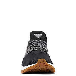 Columbia Mens Tamiami PFG Boat Shoe, Black/White, 10 US