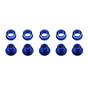 CYSKY Single Chainring Bolts 5 Pack M8 Single Short Chain Ring Bolts Fit for Road Bike, Mountain Bike, BMX, MTB, Fixie (Aluminum Alloy, CNC, Blue)