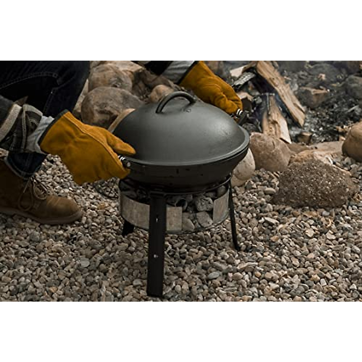 Barebones All-in-One Cast Iron Grill, Dutch Oven for Camping and Outdoor Cooking