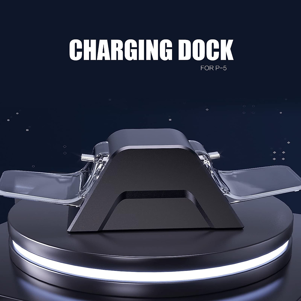 PS5 Controller Charger Station, Fast Charging Playstation 5 Controller Charging Station with LED Indicator Light and USB C Charger Cable