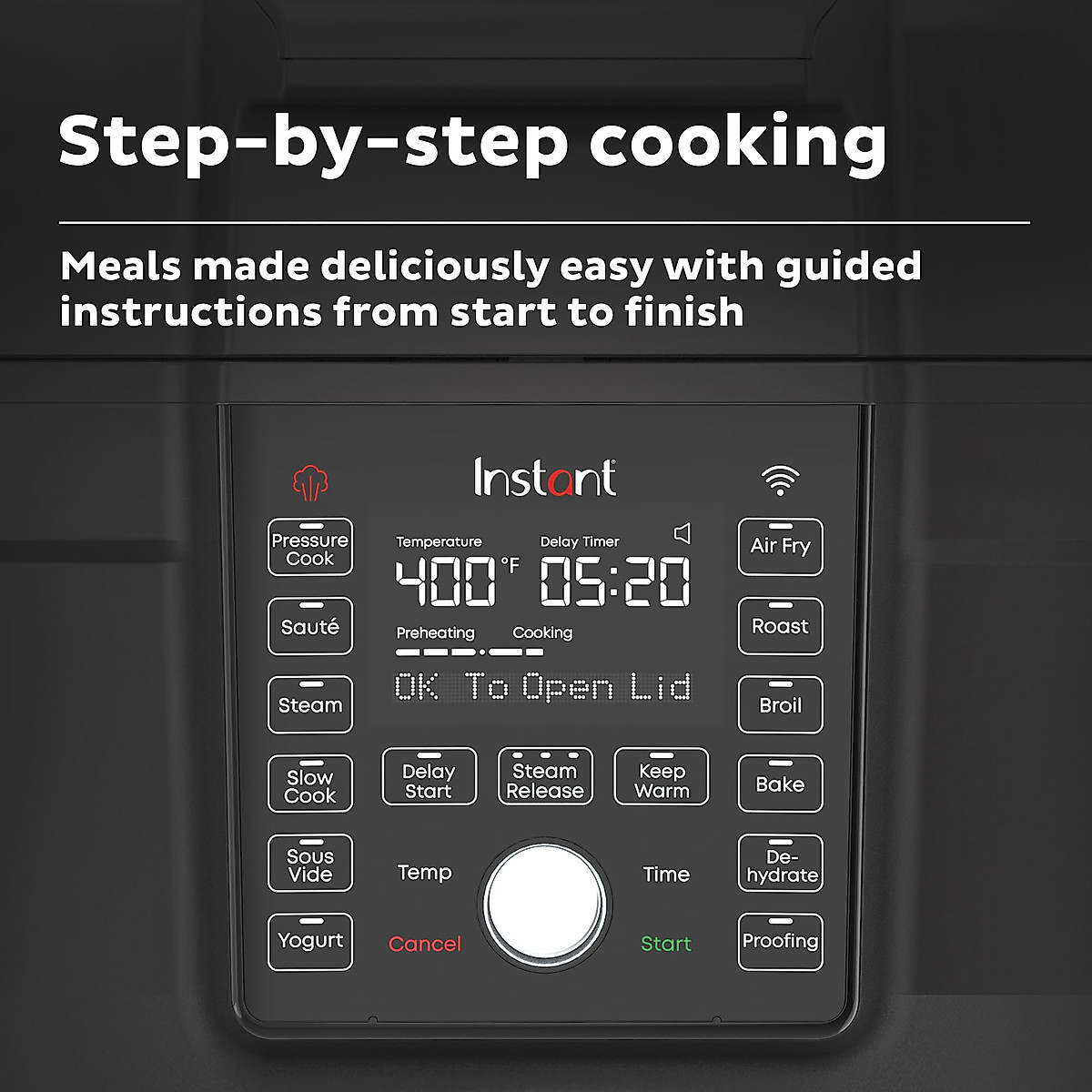 Instant Pot 6.5 Quart Duo Crisp Ultimate Lid with WIFI, 13-in-1 Air Fryer and Pressure Cooker Combo, Sauté, Slow Cook, Bake, Steam, Warm, Roast, Dehydrate, Sous Vide, & More, Includes App with Recipes