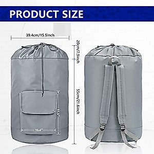 Laundry Bag Backpack Extra Large, 115L Laundry Backpack with Padded Shoulder Strap, Sturdy Travel Laundry Bag, Hanging laundry bag for College Dorm, Apartment, Durable Laundry Backpack Bag for Student