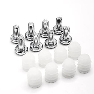 ReplacementScrews Plastic Sleeve and Screw Compatible with IKEA Part 102267 & 105163 (Pack of 8)