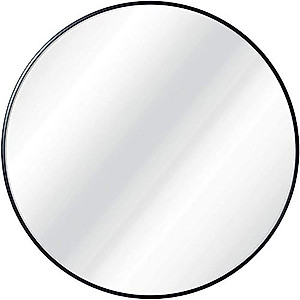 zenmag Round Mirror for Wall,30-inch Metal Framed Circle Mirror,Large Bathroom Mirror, Black Wall Mirror for Living Room Bedroom Entryway Decor