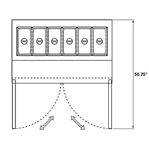 FSE 47-Inch Two-Door Refrigerated Commercial Salad/Sandwich Prep Table, 12 Cubic Feet, Stainless Steel, 115 v, (MRSL-2D)