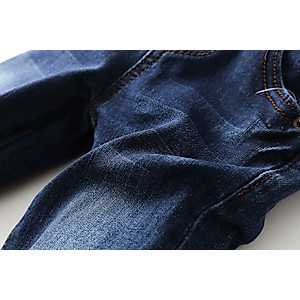 KIDSCOOL SPACE Baby Boy Girl Jean Overalls,Toddler Slim Cute Denim Jumper,Blue,12-18 Months