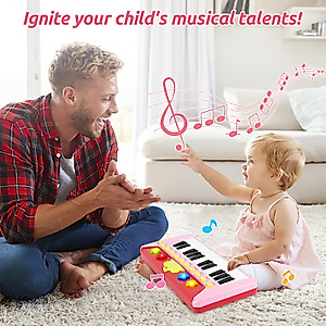 BAOLI 24 Keys Piano Keyboard for Kids, Multifunctional Portable Electronic Piano Educational Musical Instrument Toys, Birthday Gifts for Beginner Children Toddler Boys Girls Age 3-5