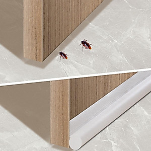 KAKULO 3 Pack Door Draft Stopper - 37" Adjustable Under Door Draft Blocker to Reduce Cold Air, Soundproof for Interior/Exterior Bottom of Doors (White)