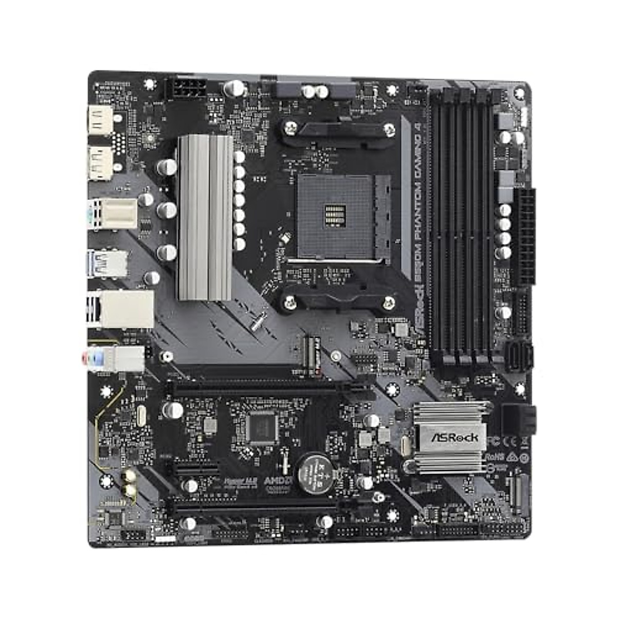 ASRock AM4 AMD B550 SATA 6Gb/s Micro ATX AMD Motherboard Model B550M Phantom Gaming 4