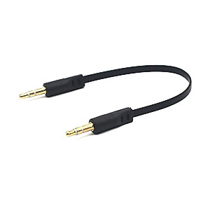 Kework 3.5mm Audio Cable, 2-Pack 15cm 1/8" 3.5mm TRS Male to TRS Male Stereo Jack Audio Cable AUX Cord for Headphone, Car Stereo, Home Stereo and More (Straight Plug)