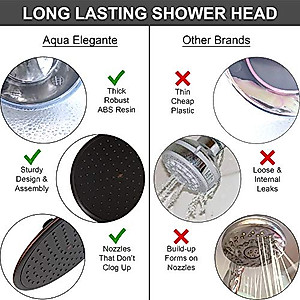 Waterfall Showerhead - 9 Inch Large Overhead Rain Shower Head - High Flow Best With Extension Arm, 2.5 GPM - Oil-Rubbed Bronze