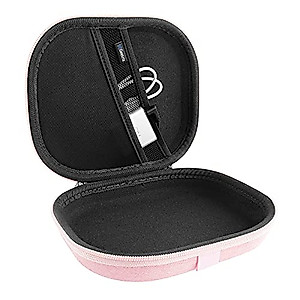 Geekria NOVA Shield Headphones Case Compatible with AKG Y50BT, Y50BTBLK, Y400 Wireless, Y45BT Wireless, N60NC, Y500 Case, Replacement Hard Shell Travel Carrying Bag with Cable Storage (Pink)