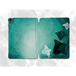 Cute Painting Ramp Fish Ocean case Compatible with iPad Mini Air Pro 7.9 8.3 9.7 10.2 10.9 11 12.9 inch Pattern Cover New 2022 2021 Trifold Stand 3 4 5 6 7 8 9 Generation 270 (11" Pro 1/2/3 gen)