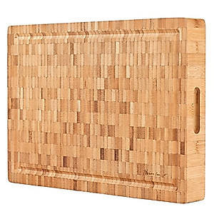 Heim Concept Organic Bamboo Cutting Boards for Kitchen Extra Large Chopping Board with Juicy Groove Perfect for Meat, Vegetables, Fruits, Cheese