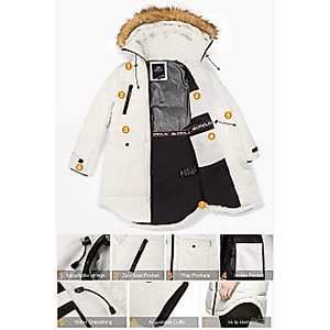 Orolay Women's Thickened Down Jacket Winter Warm Down Coat Beige