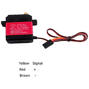 4 Sets DS3218 Update servo 20KG Full Metal Gear 25T Servo Arm Digital Servo Waterproof for Mechanical arm Fittings Baja Cars RC Cars,Control Angle 180