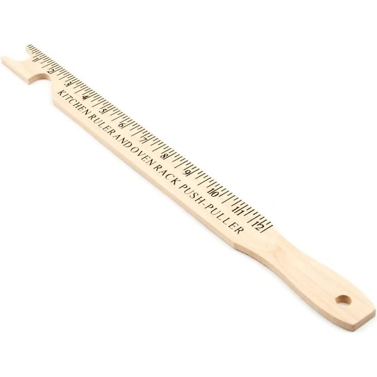 Fox Run Oven Rack Push/Pull Kitchen Ruler, 0.25 x 1.25 x 16.5 inches, Brown