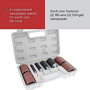 ABN Drum Sanding Kit – 20Pc Sanding Drum for Electric Drill Press Drum Sander Attachment with Spindle Sander Sleeves