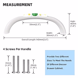 Pull Handle Fence Handle Long Cabinet Handles for Interior, Closet, Drawer, Outdoor, Garage, Colorful Fruit