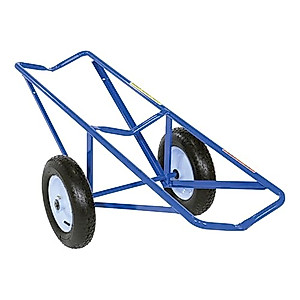 Vestil CARPET-45 Portable Carpet Dolly with Fully Pneumatic Wheels, 500 lbs Capacity, 60" Length x 26" Width x 20" Height, Platform Width (in.) 14-11/16.