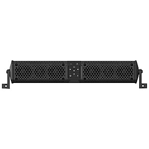 wet sounds Stealth XT 6-B - All-in-One IP67 Weatherproof 300-Watt Amplified Bluetooth 6-Speaker Soundbar with Remote - Black