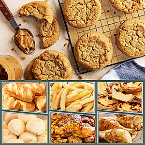 200pcs Air Fryer Parchment Paper, Air Fryer Disposable Paper Liner 8.5inch, Premium Perforated Parchment Papers for Air Fryer, Streamer, Pans, No Burn, Easy Cleanup (Brown)