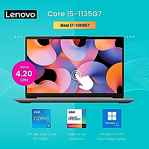 Lenovo Ideapad 3 Laptop, 15.6 FHD Touchscreen, Core i5-1135G7(Beat i7-1065G7, Upto 4.20 GHz), Intel Iris Xe Graphics, 20GB RAM - 1TB SSD, Stylus, WiFi 6, Dolby Audio,12 Hour, Windows 11 Pro, Grey