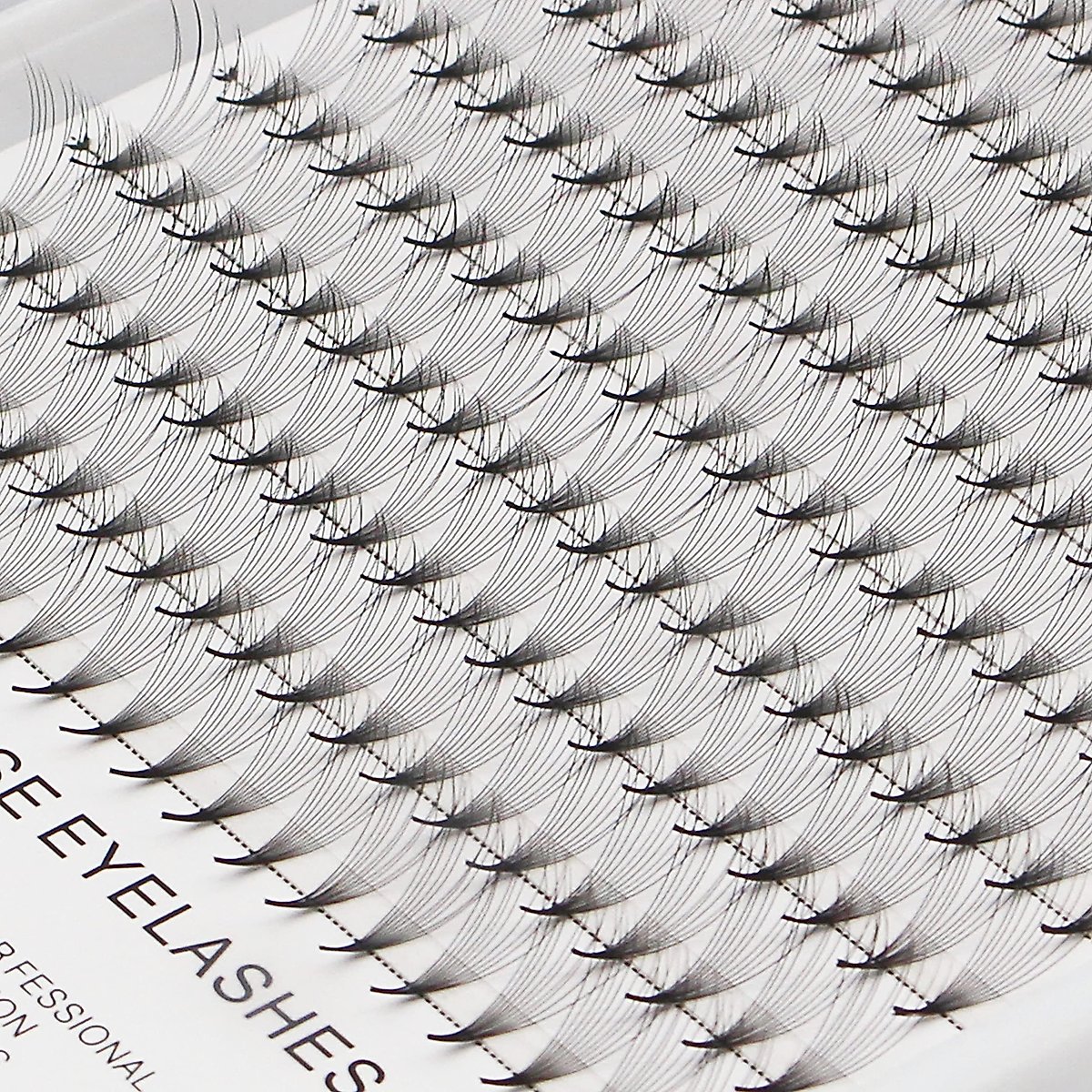 Bodermincer D Curl 10-18mm To Choose Lashes Premade Fans 10D Long Stem Russian Volume Professional Eyelash Extensions Faux Mink (12MM)