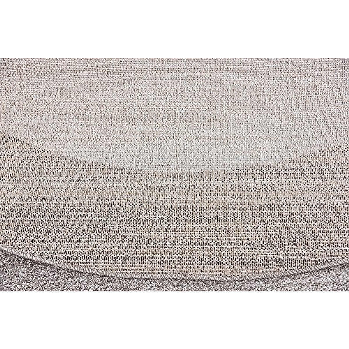 Unique Loom Del Mar Collection Area Rug-Transitional Inspired with Modern Contemporary Design, 6' 0 x 6' 0 Round, Light Gray/Beige