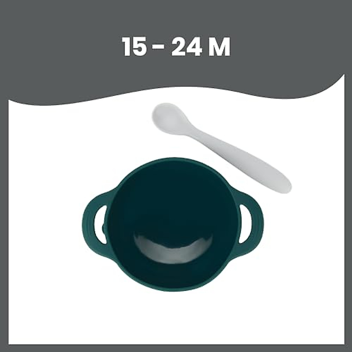 Babymoov TAST'ISY Baby Feeding Set, BPA-Free Certified Non Toxic Silicone Suction Bowl and Spoon (Microwave & Dishwasher Safe)