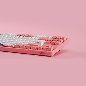 Akko TKL Wired Gaming Mechanical Keyboard, Programmable with OEM Profiled PBT Dye-Sub Keycaps and N-Key Rollover, Tokyo 87-Key Pink Keyboard for PC/Laptop/Mac (Cream Yellow Switch)