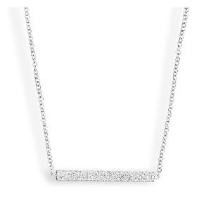 Altitude Boutique Minimalist Bar Necklace Simple Horizontal Bar Necklace for Women (Silver)